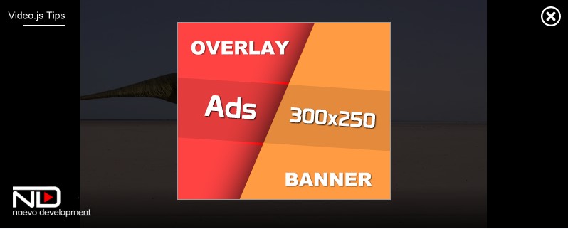 Video.js Player Overlay Ad
